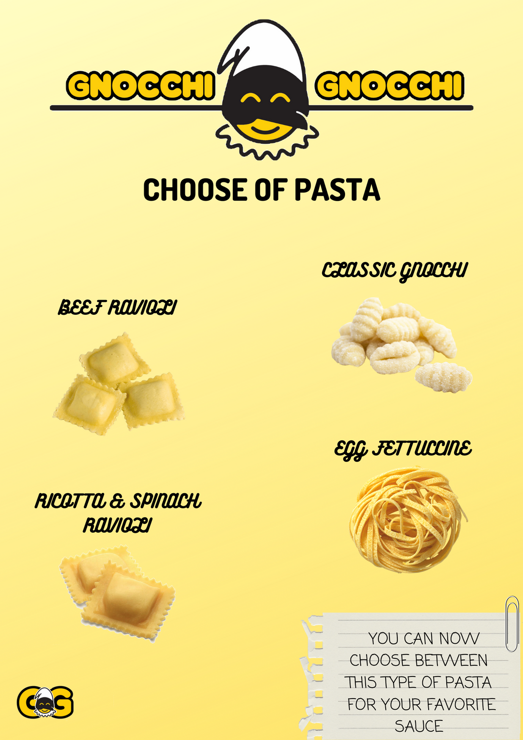 Menu – GnocchiGnocchiBoys