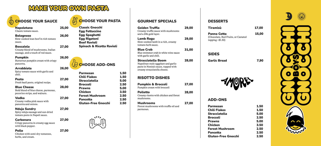 Menu – GnocchiGnocchiBoys